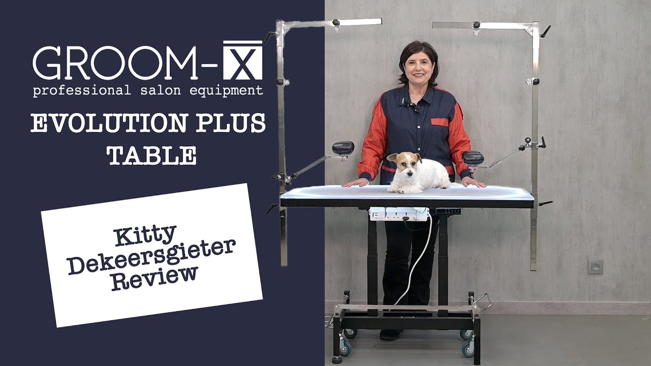 Groom-X Evolution Plus: The Ultimate Grooming Table Presented by Kitty Dekeersgieter! - YouTube