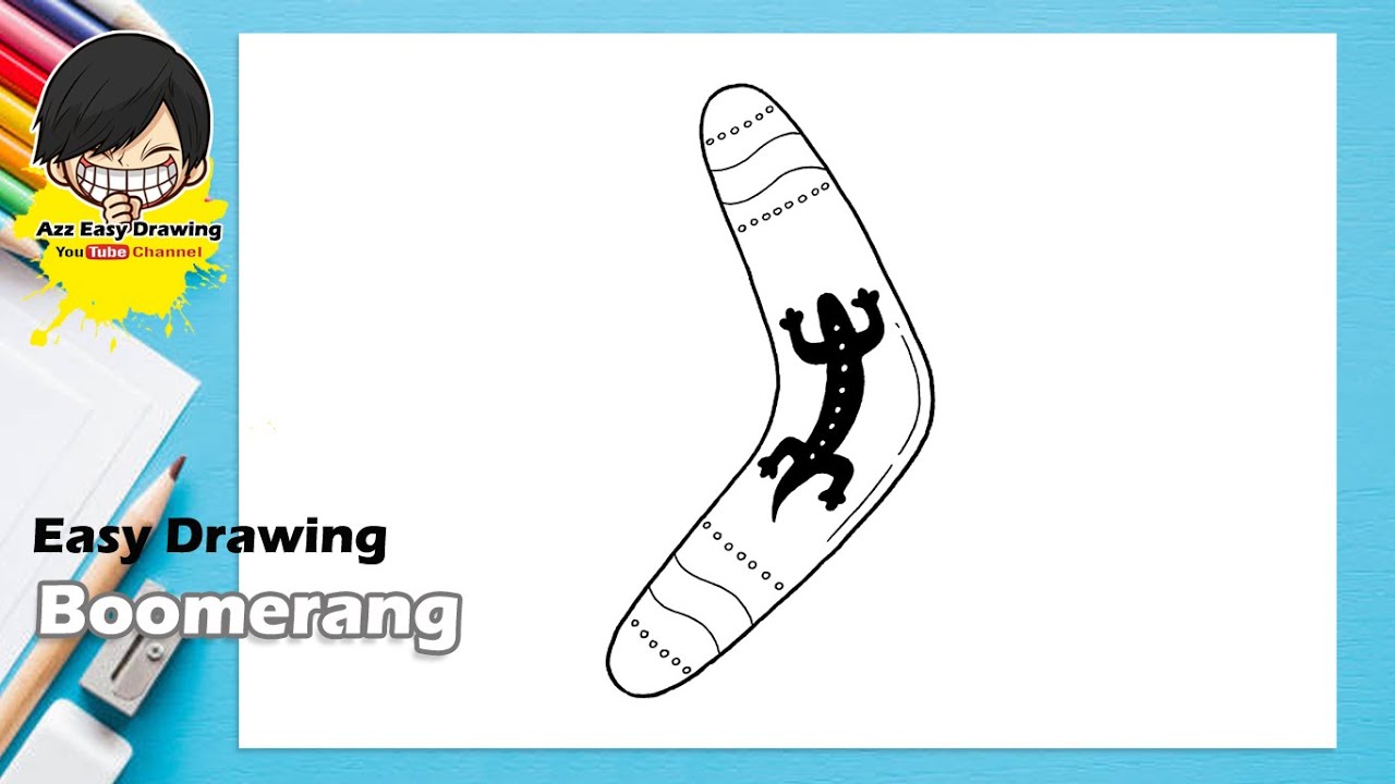 Easy Drawing Boomerang - YouTube