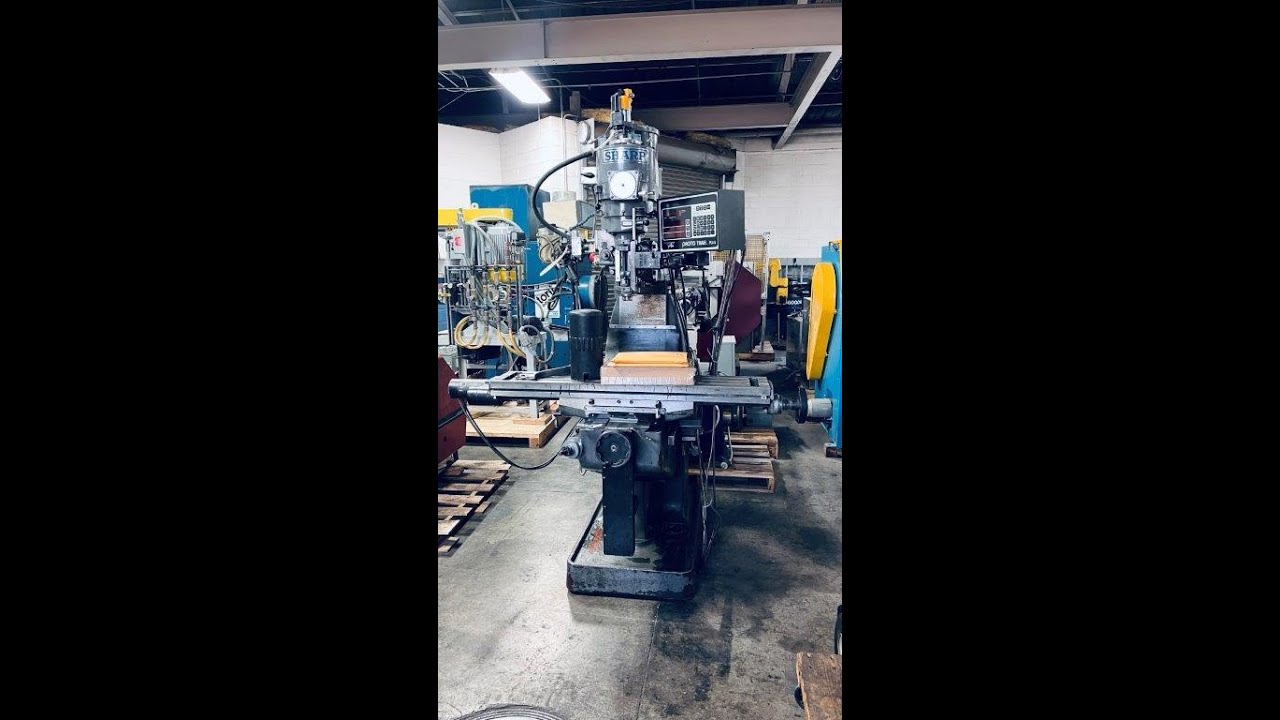 Sharp HMV CNC Knee Mill - MC# 603977 - YouTube