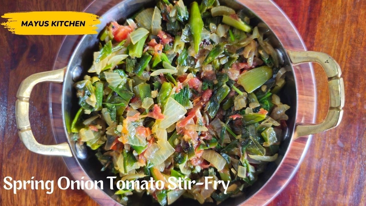 Spring Onion Tomato Stir-Fry Recipe | Easy 10-Minute Veggie Side Dish ...