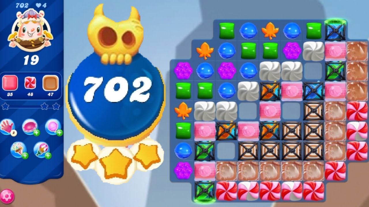 Candy Crush Level 702 || Super Hard Level || No Boosters || 3 Stars 🌟🌟🌟 ...