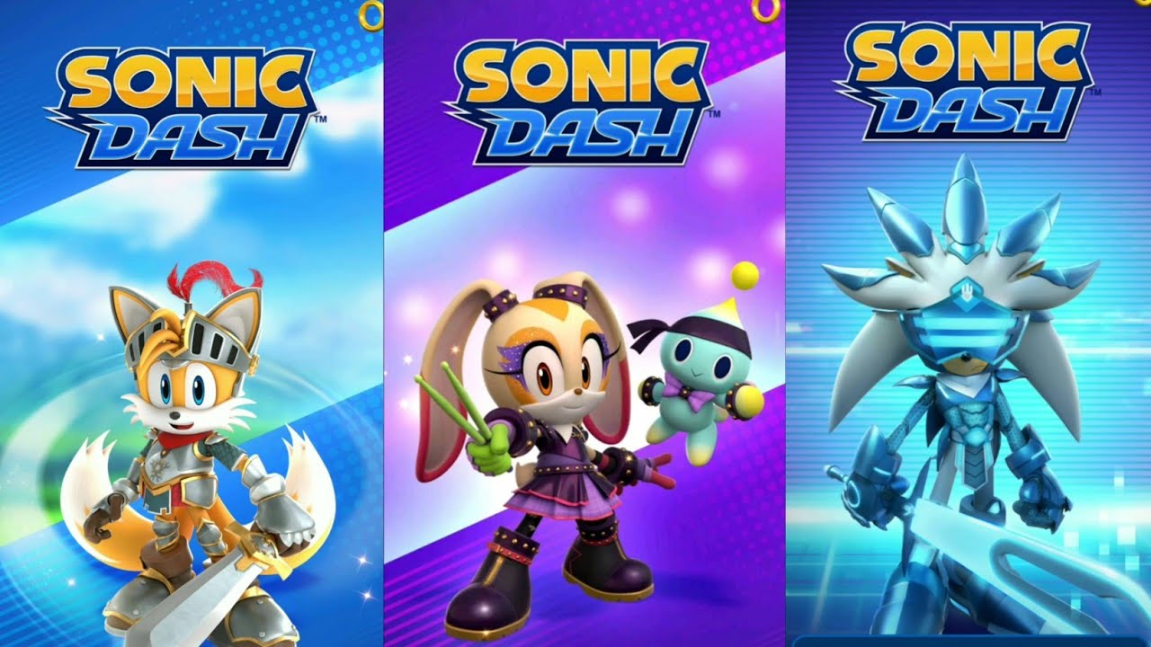 Sonic Dash Rouge VS Chorono Silver VS Darkspine Running on the Track 🌀💨 ...