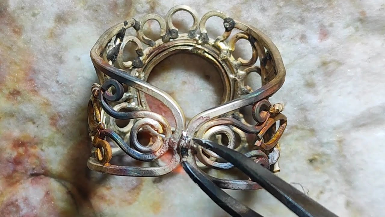 New Design Silver Ring Making 💍 | Handmade Silver Ring Making | Silver ...