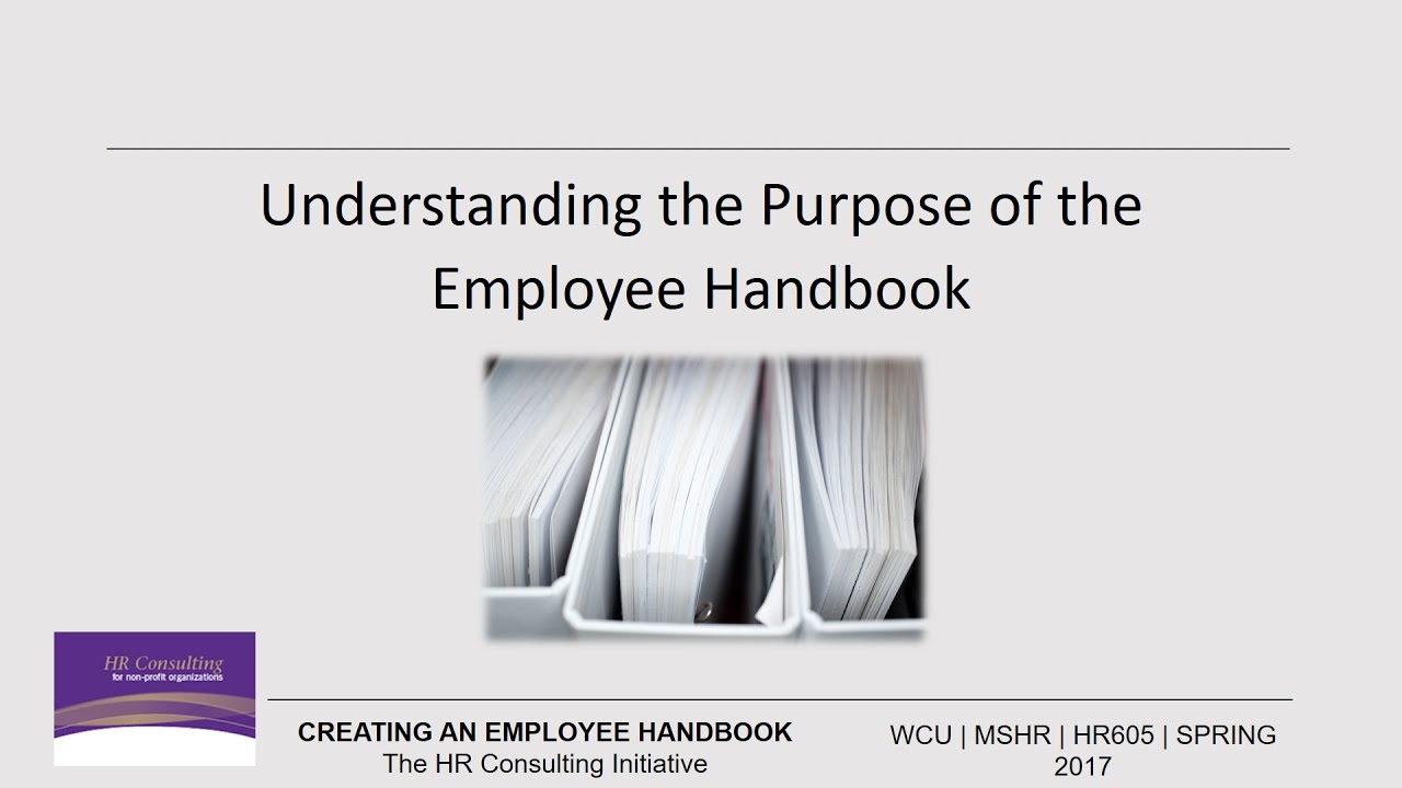 Understanding the purpose of the employee handbook - YouTube