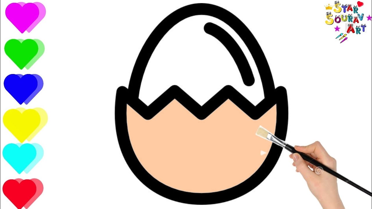 Bolled Egg Drawing for children | how to draw bolled egg drawing | easy ...