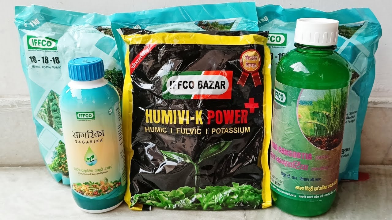 IFFCO Sagarika Seaweed, Humic Acid, Liquid Consortium & npk 181818 ...