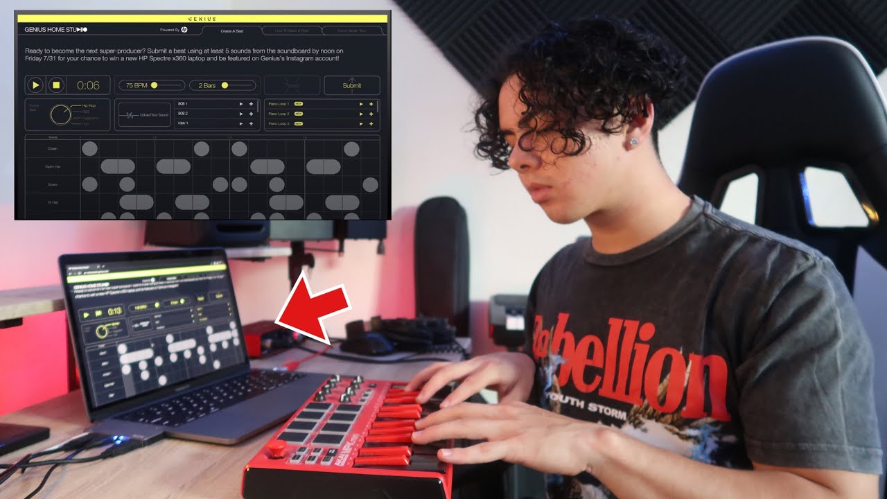 I MADE A BEAT WITH GENIUS HOME STUDIO!!! - YouTube
