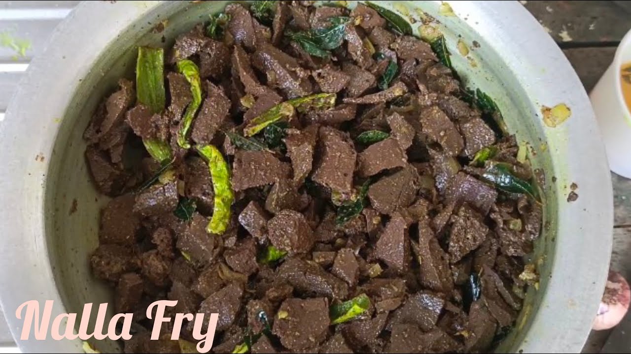 Nalla Fry (Goat blood Fry)||Swathi kitchen|| mutton nalla Fry - YouTube