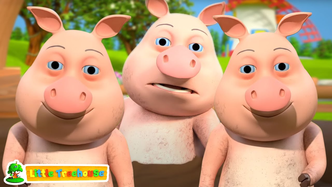 Little Treehouse - Cinco Cerditos Canción De Contar, Rima Infantil Para ...