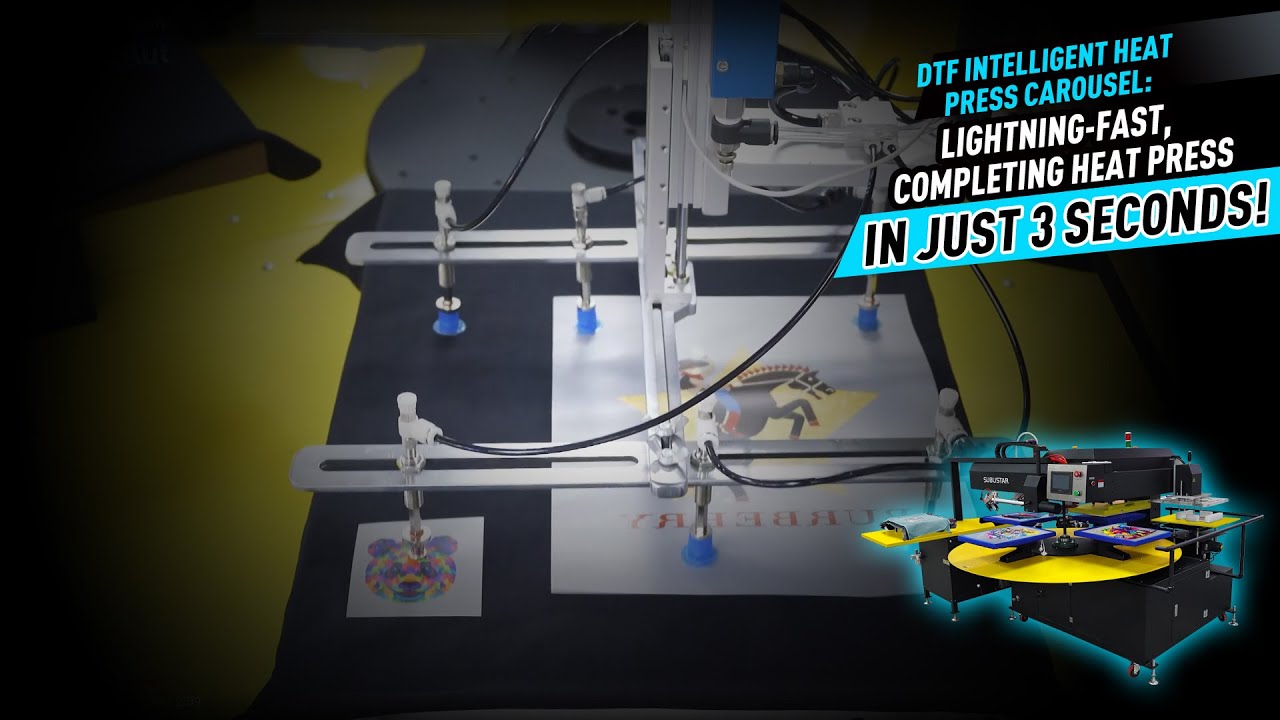 DTF Intelligent Heat Press Carousel: Lightning-Fast, Completing Heat ...