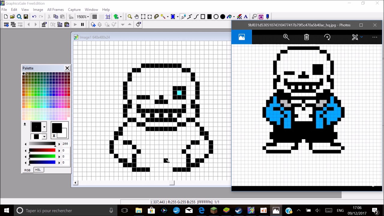 Pixel art Sans JEDI - YouTube