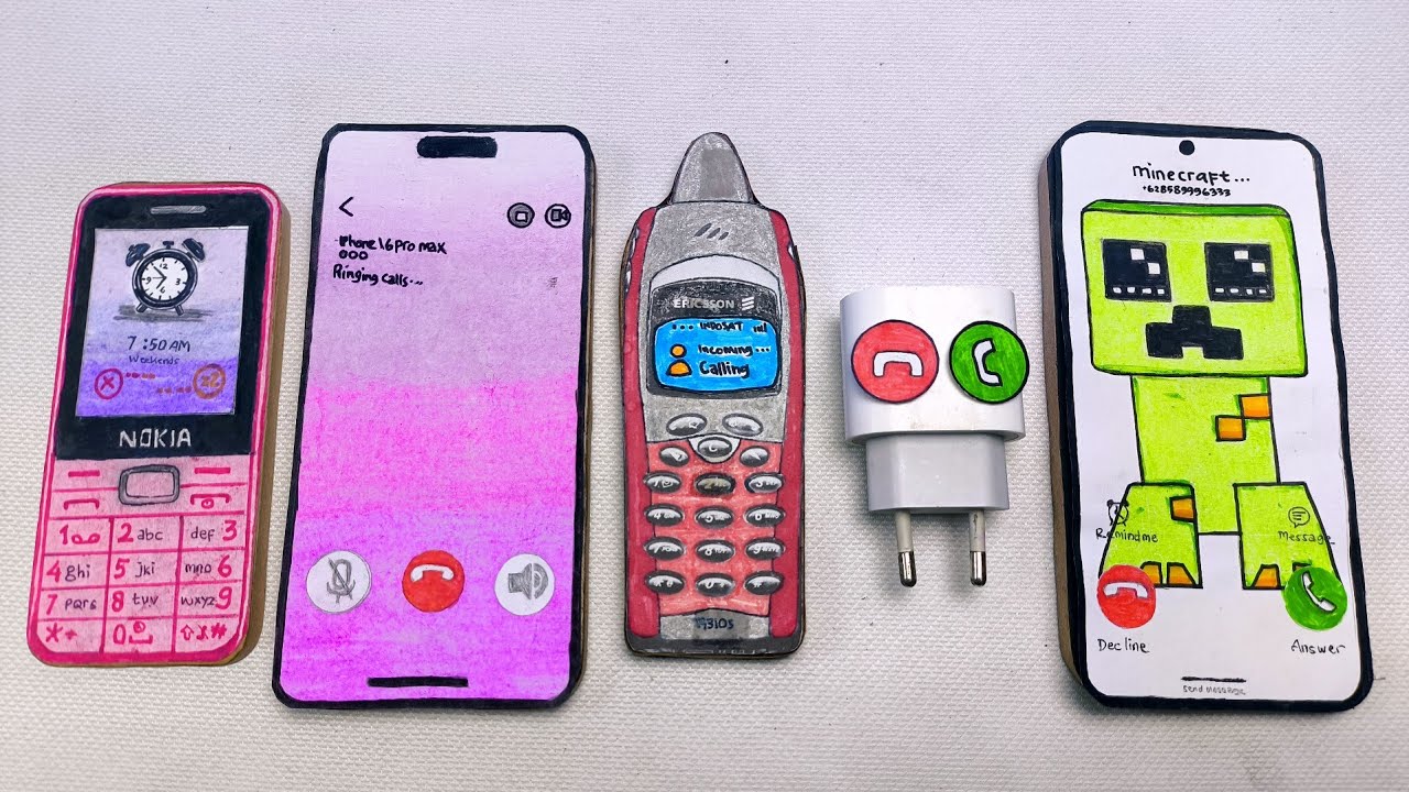 Nokia 102 Alarm vs iPhone 17 pm vs Ericsson R10s vs Charger phone vs ...