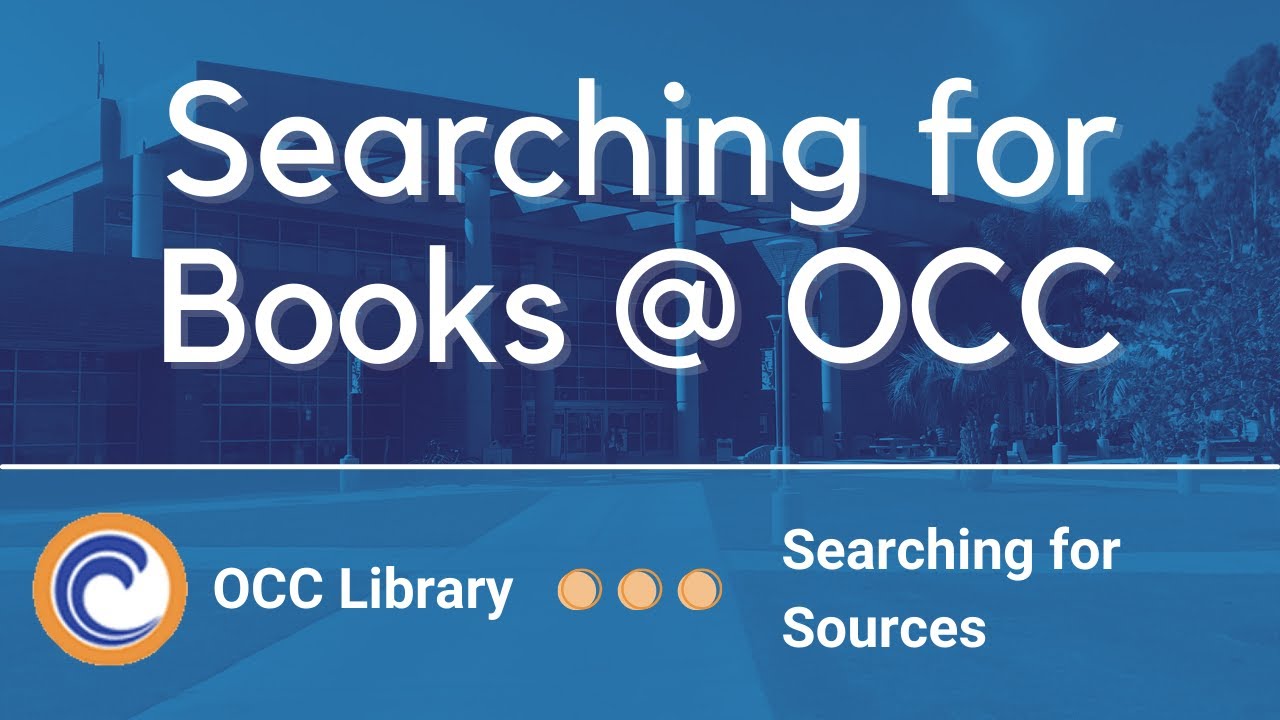 Searching for Books at OCC Library - YouTube