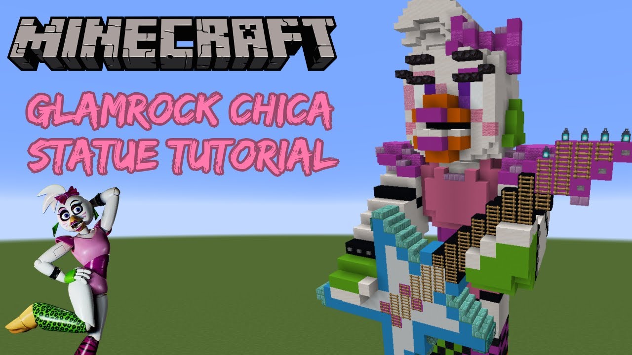 Minecraft Tutorial RE-DO: Glamrock Chica Statue (Five Nights at Freddy ...
