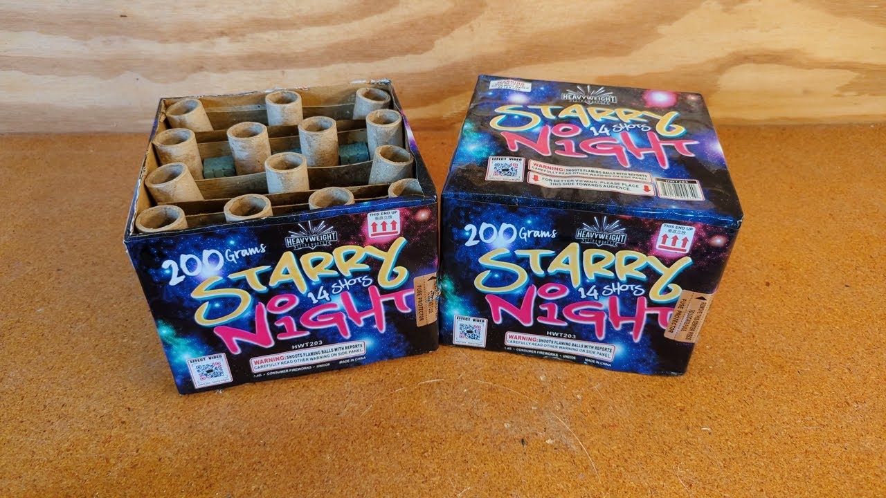 Lighting two 'Starry Night' (Heavyweight Fireworks) - YouTube