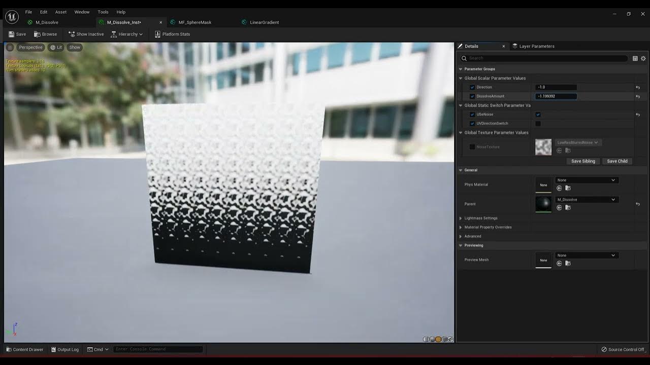 Unreal material simple linear gradient - YouTube