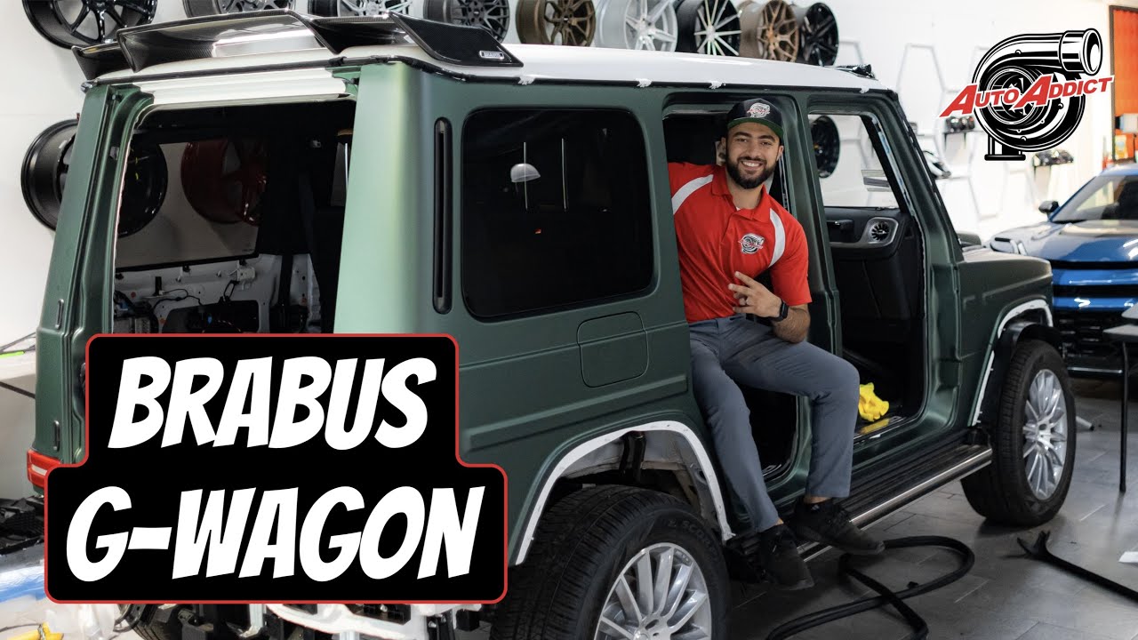 BEHIND THE SCENE | WRAPPING BRABUS G-WAGON | @AutoAddictUSA - YouTube