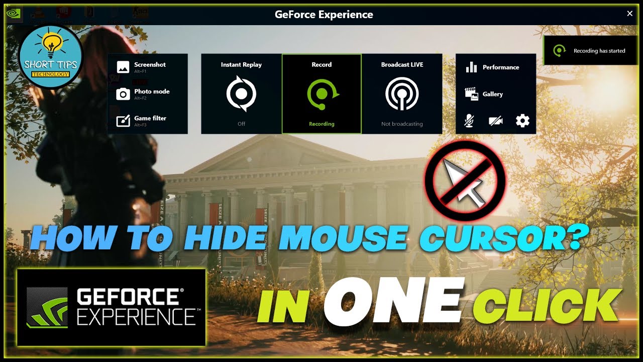 How To Hide Mouse Cursor In Geforce Experience How To Disable And Enable Mouse Cursor In One