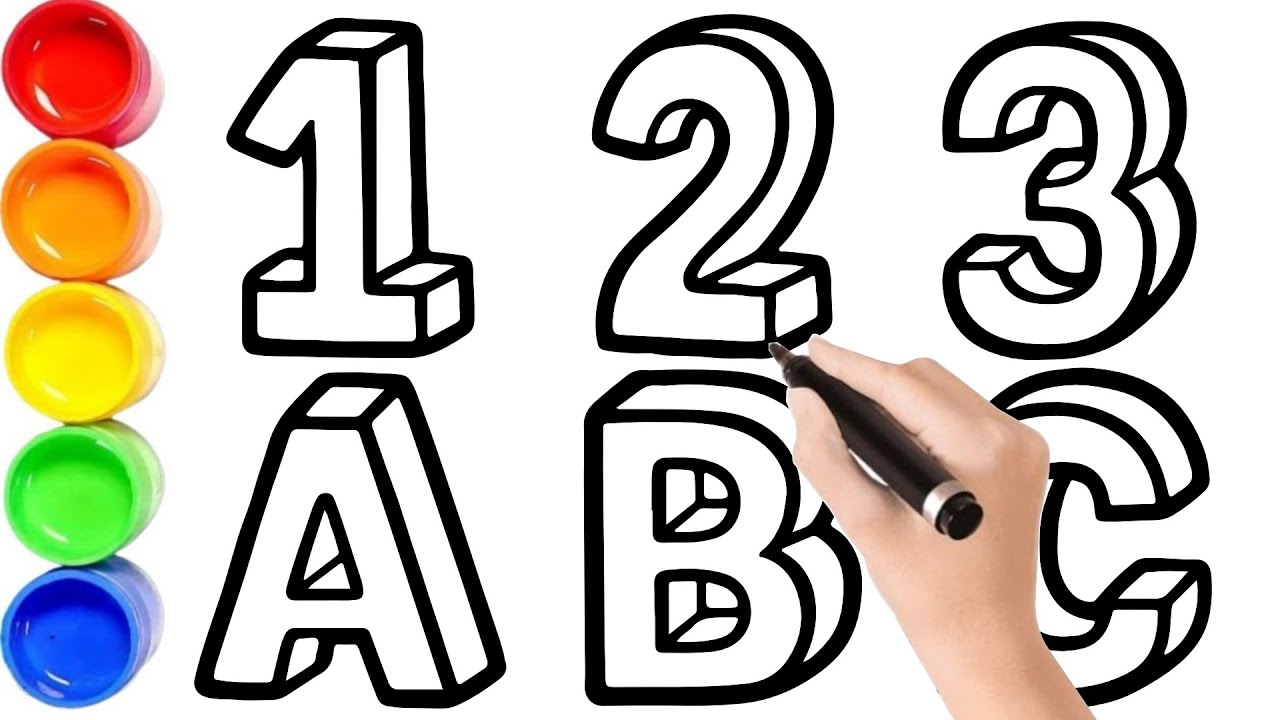 Fun & Educational Drawing, Coloring, and Learning ABC 123 for Kids - 39 ...