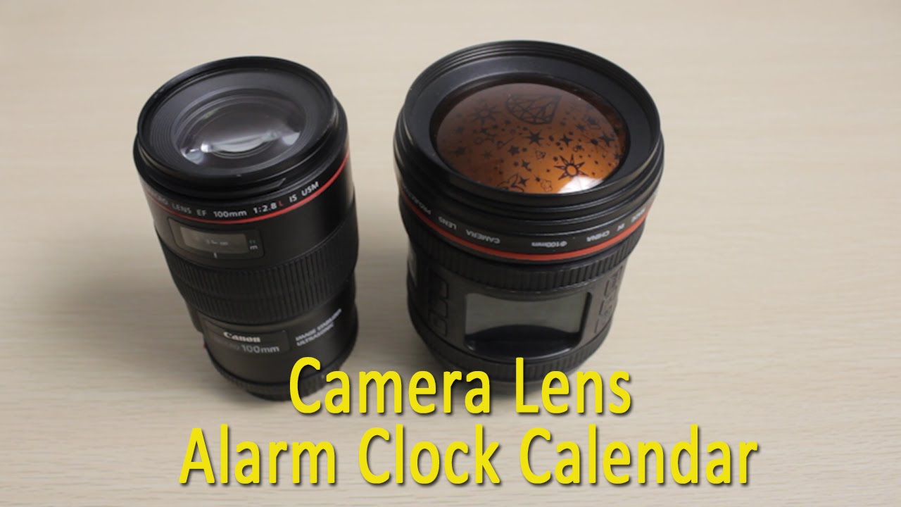 Camera Lens Alarm Clock Calendar - Gearbest.com - YouTube