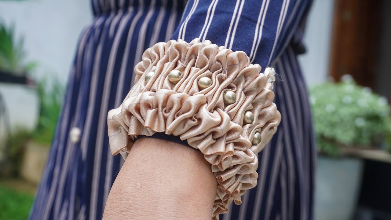 Smocking in Fashion Design: Beaded Cuffs with Embroidery Technique ...