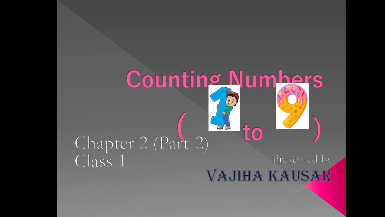 Counting Numbers (1 to 9) | Part 2 | Chapter 2 | Mathematics | Class 1 ...