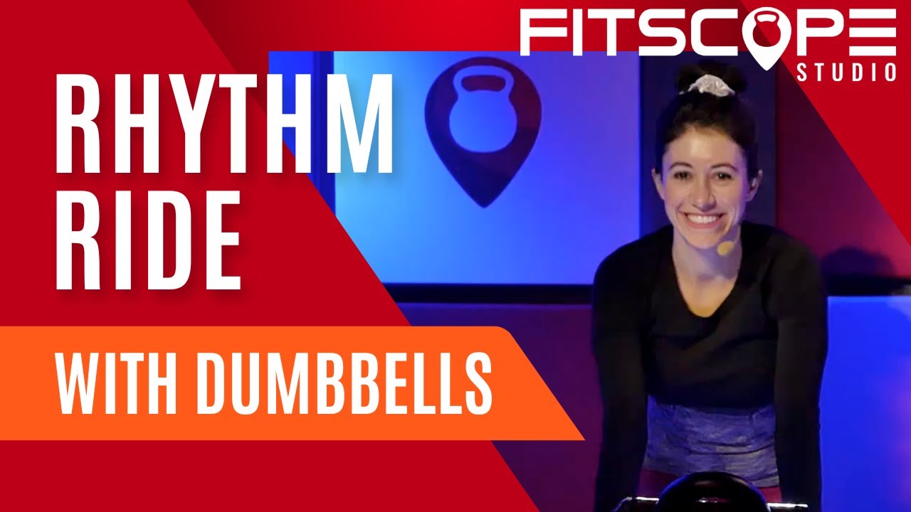 45 Min Rhythm Ride w/ Dumbbells with Brinn | HIIT Cycling - YouTube