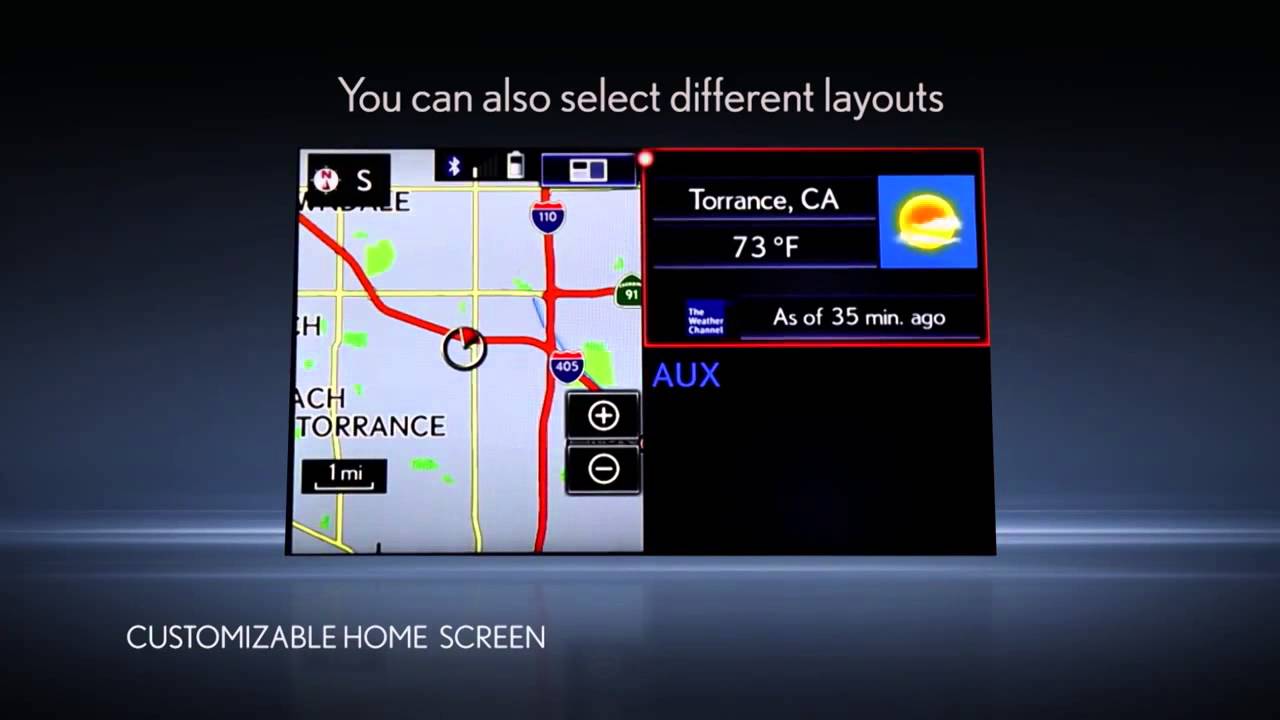Lexus Customizable Home Screen - YouTube