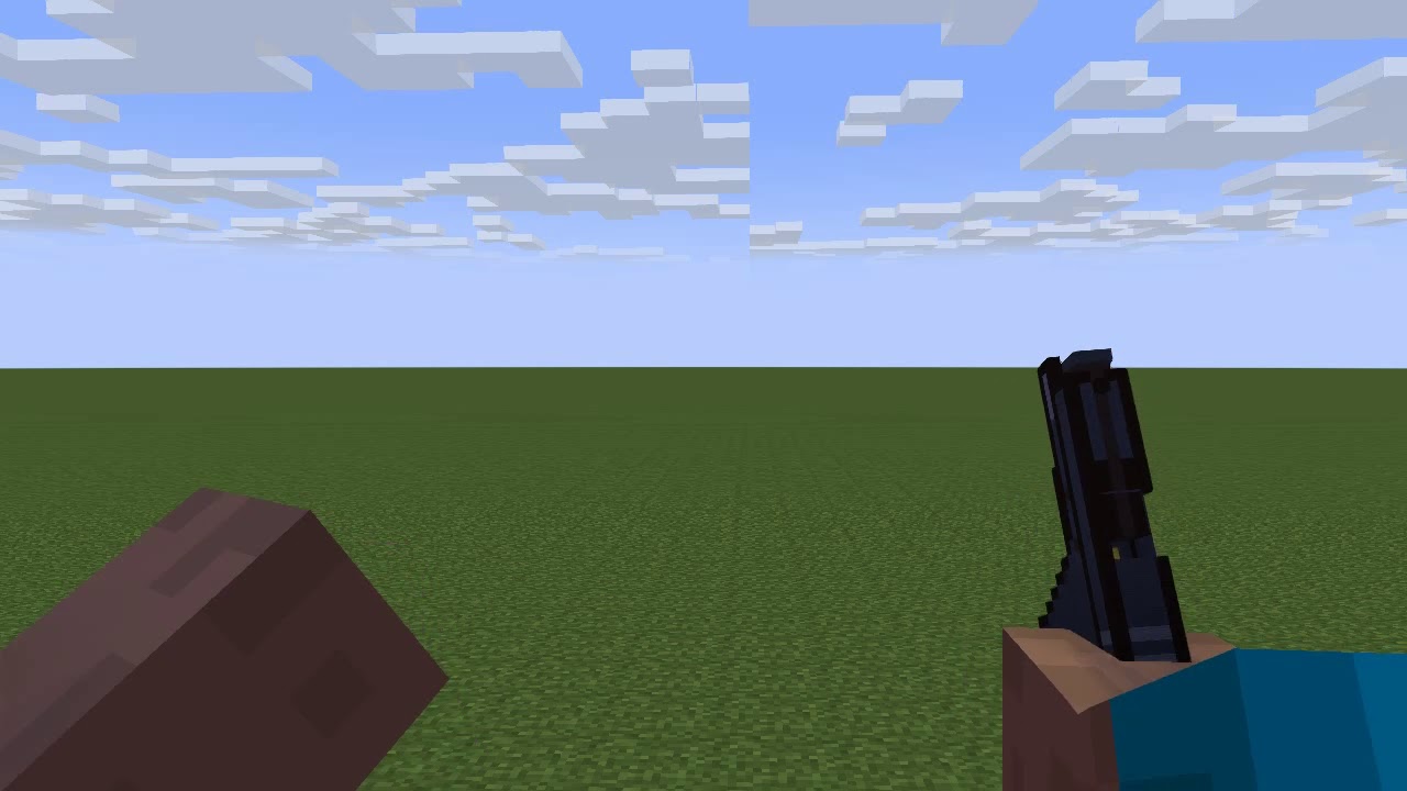 First person mine imator glock reload and shoot animation - YouTube