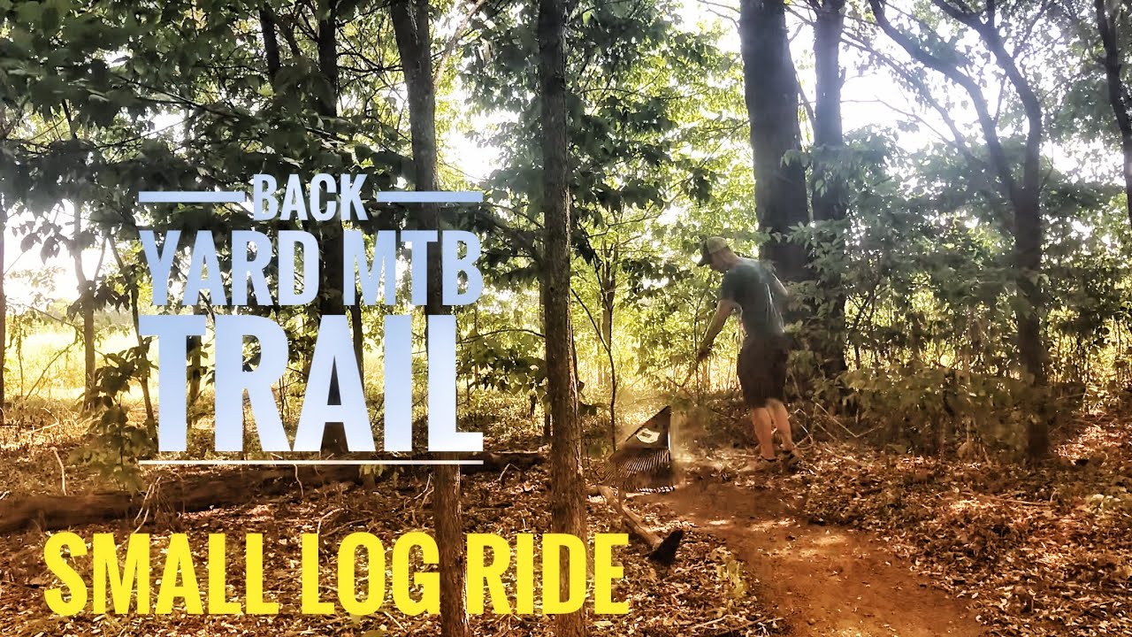 Backyard Trail Building a small log ride - YouTube