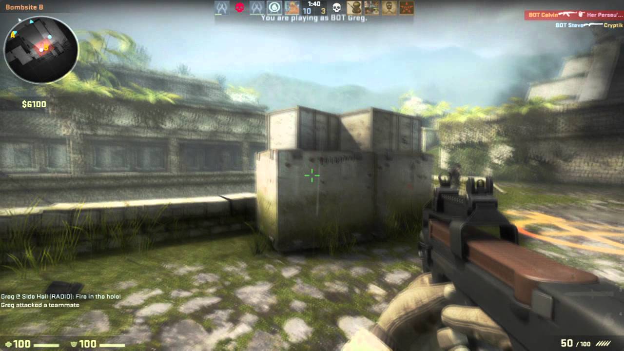 Counter Strike Global Offensive Beta Gameplay de Aztec Hard Game - YouTube