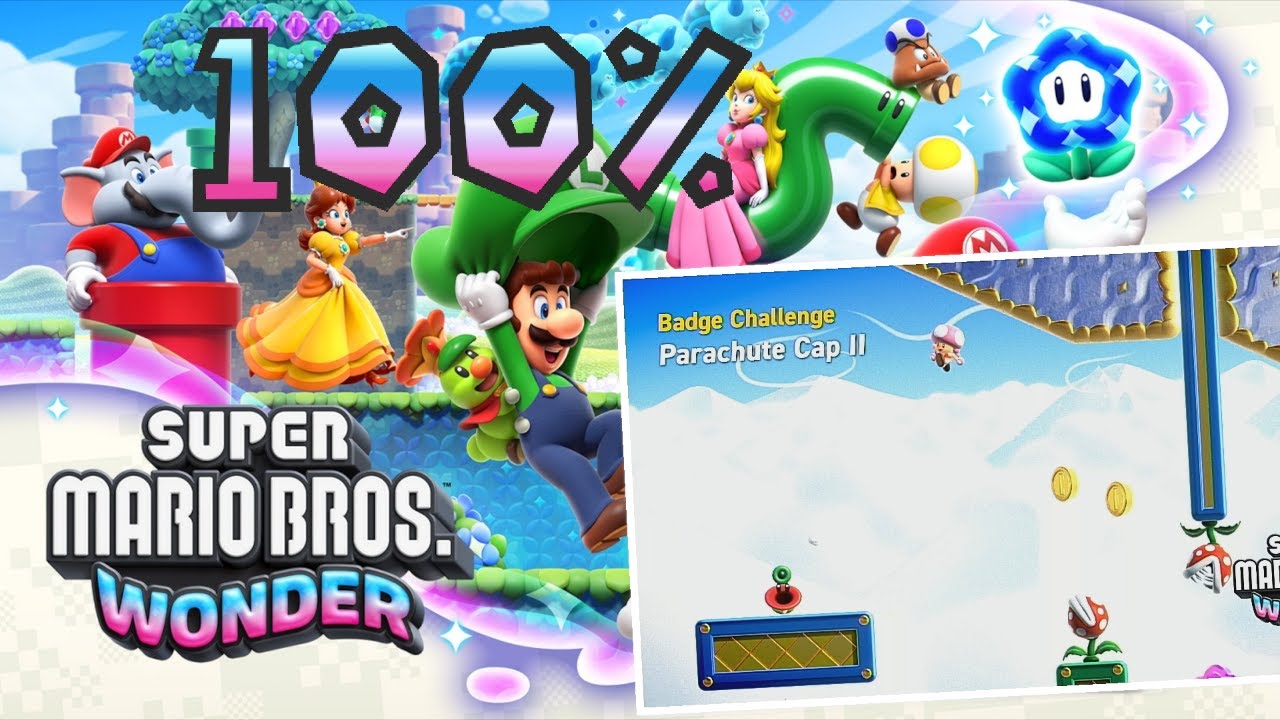 Badge Challenge - Parachute Cap II - Super Mario Bros. Wonder 100% ...