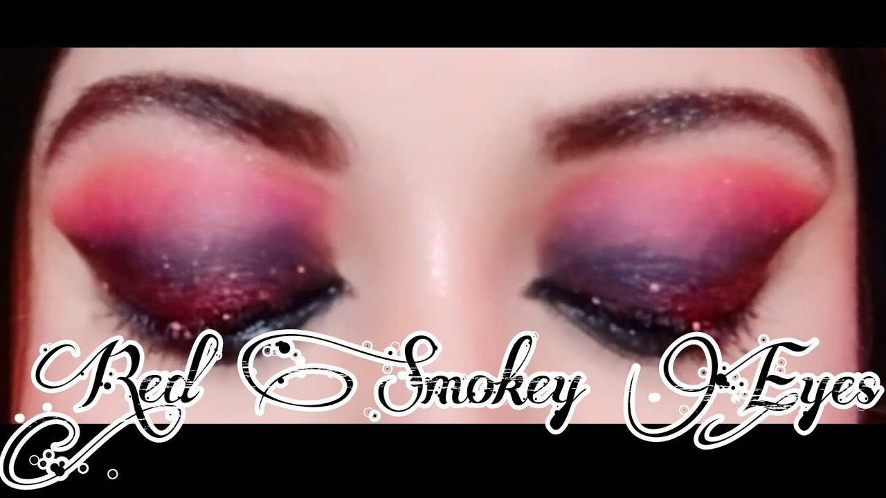 Red Smokey Eyes Makeup Look l Step by Step - YouTube