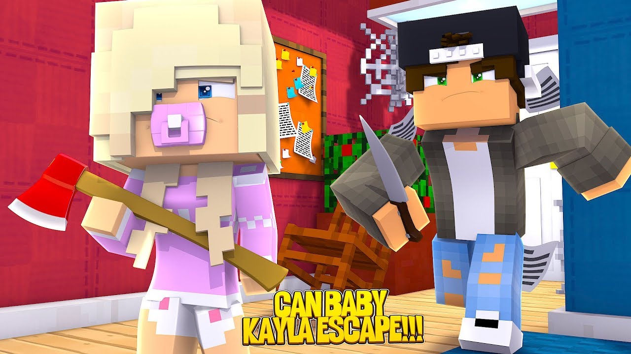 Minecraft PRINCESS BABY KAYLA TRIES TO ESCAPE THE EVIL EX BOYFRIEND ...