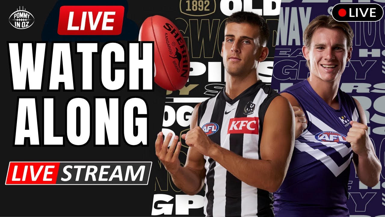 LIVE AFL Watchalong | Collingwood v Fremantle | AFL Round 19 - YouTube