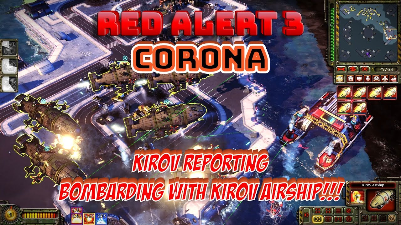 Command & Conquer Red Alert 3 Corona - Bombarding with Kirov Airship ...