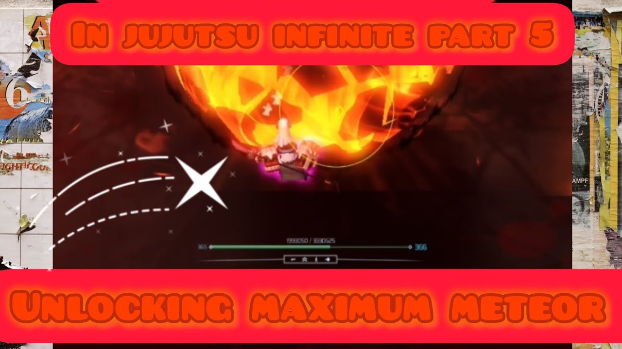 unlocking maximum meteor on volcano in jujutsu infinite part 5 #jogo # ...