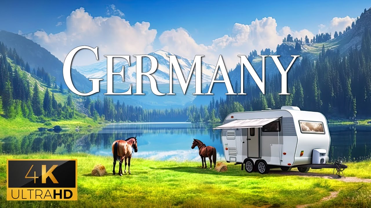 FLYING OVER GERMANY (4K Video UHD) - Relaxing Music With Beautiful ...
