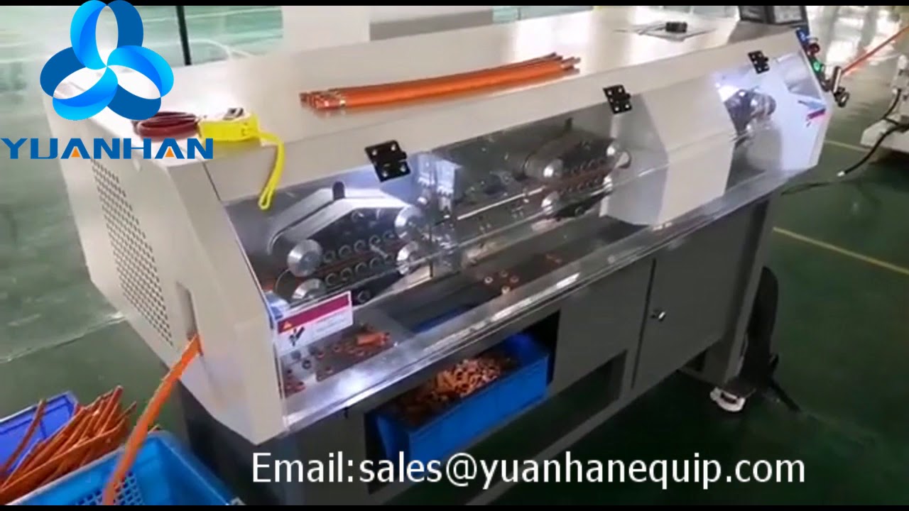 Automatic Battery Cable Cutting and Stripping Machine with Cable Feeder ...