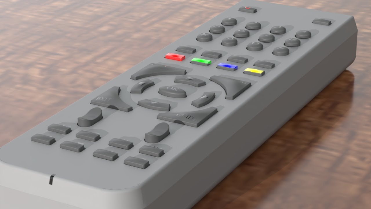 3D animation of a TV remote controller - YouTube