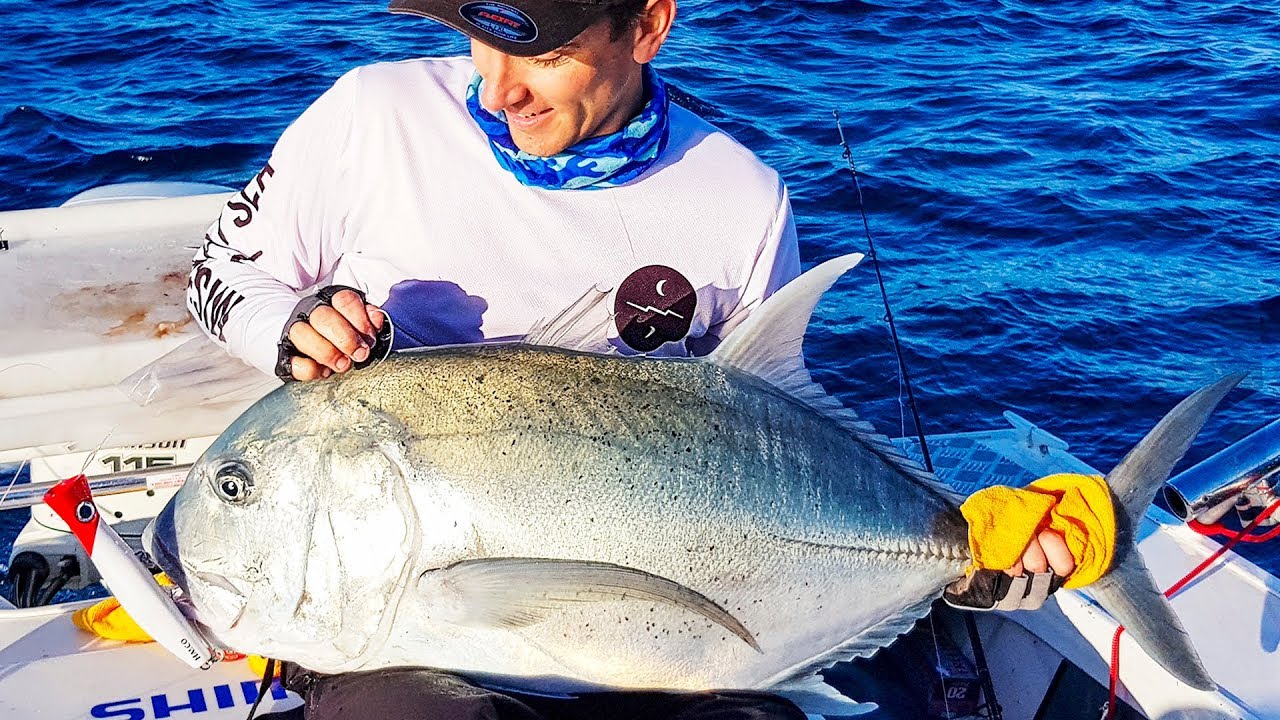 Fishing at Fitzroy Reef - GT's and Cobia - YouTube