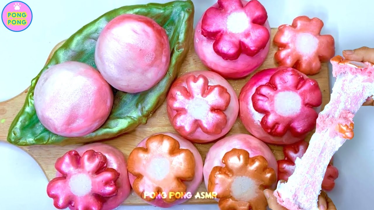 벚꽃떡🌸 클레이 석고 부수기! Cherry Blossom Rice Cake | Plaster Clay Cracking ASMR ...