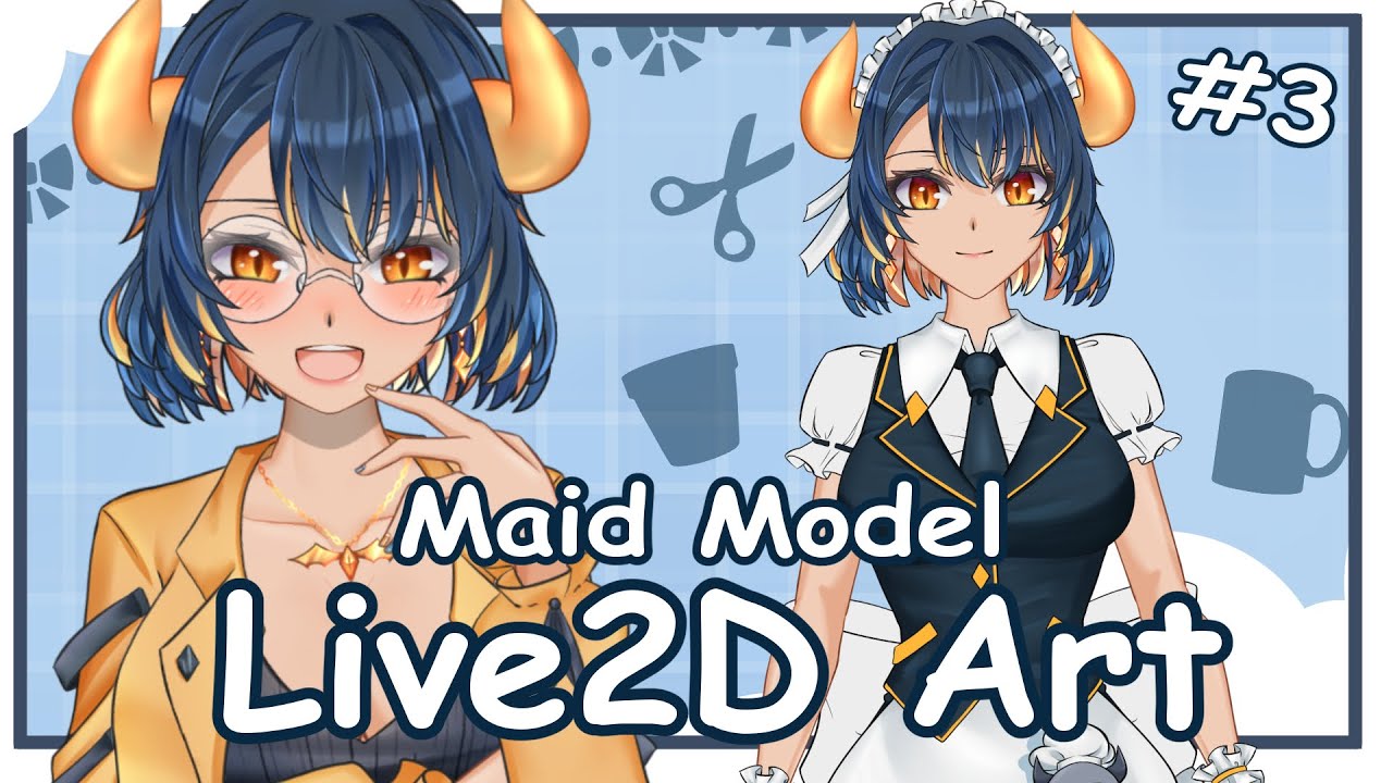 【ART】Working on Live2D Maid model #3 (EN / ES / 日本語?) - YouTube