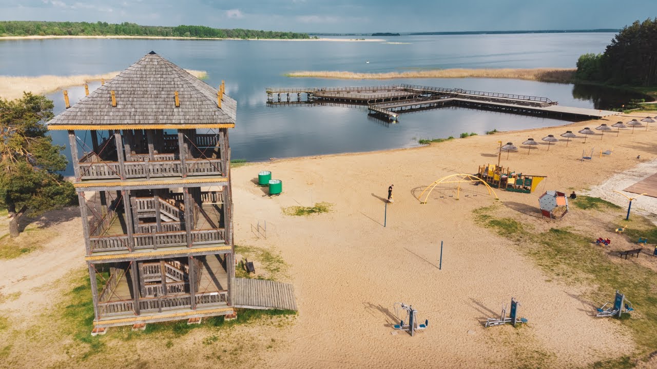 Plaża Bondary - Zalew Siemianówka. Spacer po wieży widokowej i pomoście ...