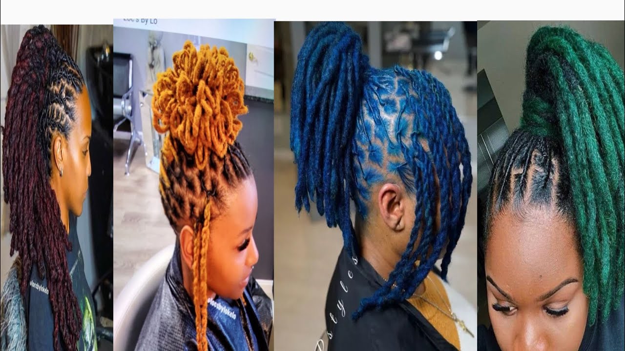 BEAUTIFUL TRENDING LOCKS WITH COLOR HAIRSTYLES - YouTube