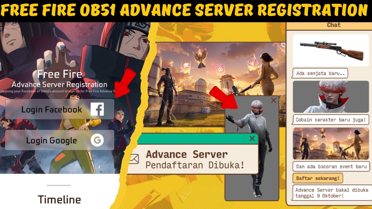 Free Fire OB51 Advance Server Registration | Free Fire Advance Server ...