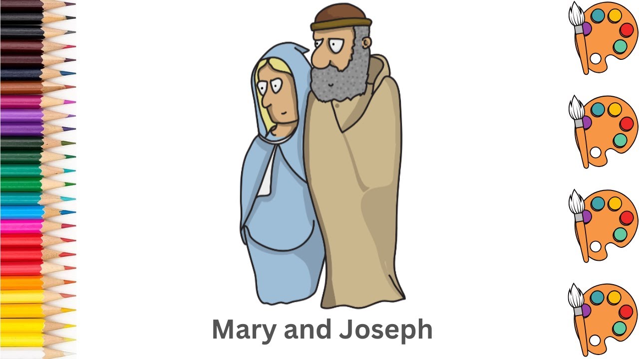 Mary and Joseph - Sketch Art and Paint | Step by step tutorial | Pencil ...