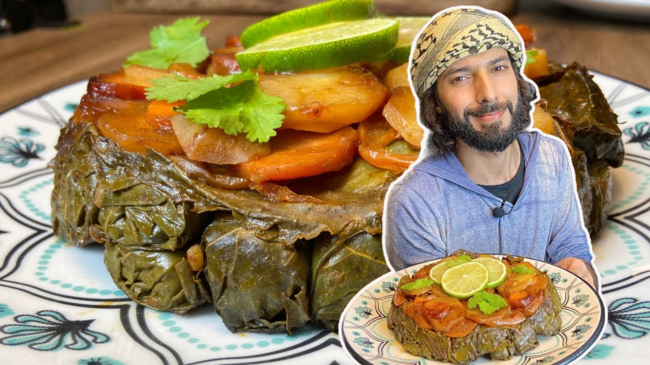 charuto de folha de uva vegetariano | comida árabe| - YouTube