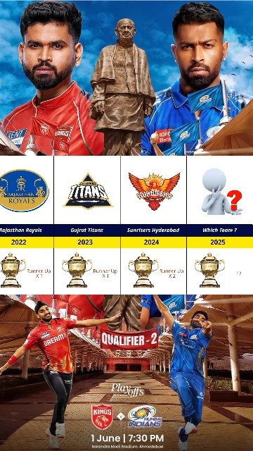IPL Runner Up Teams from 2008-25 💥💥 | #ipl2025 #pkbsvsmi #cricket #pkbs ...