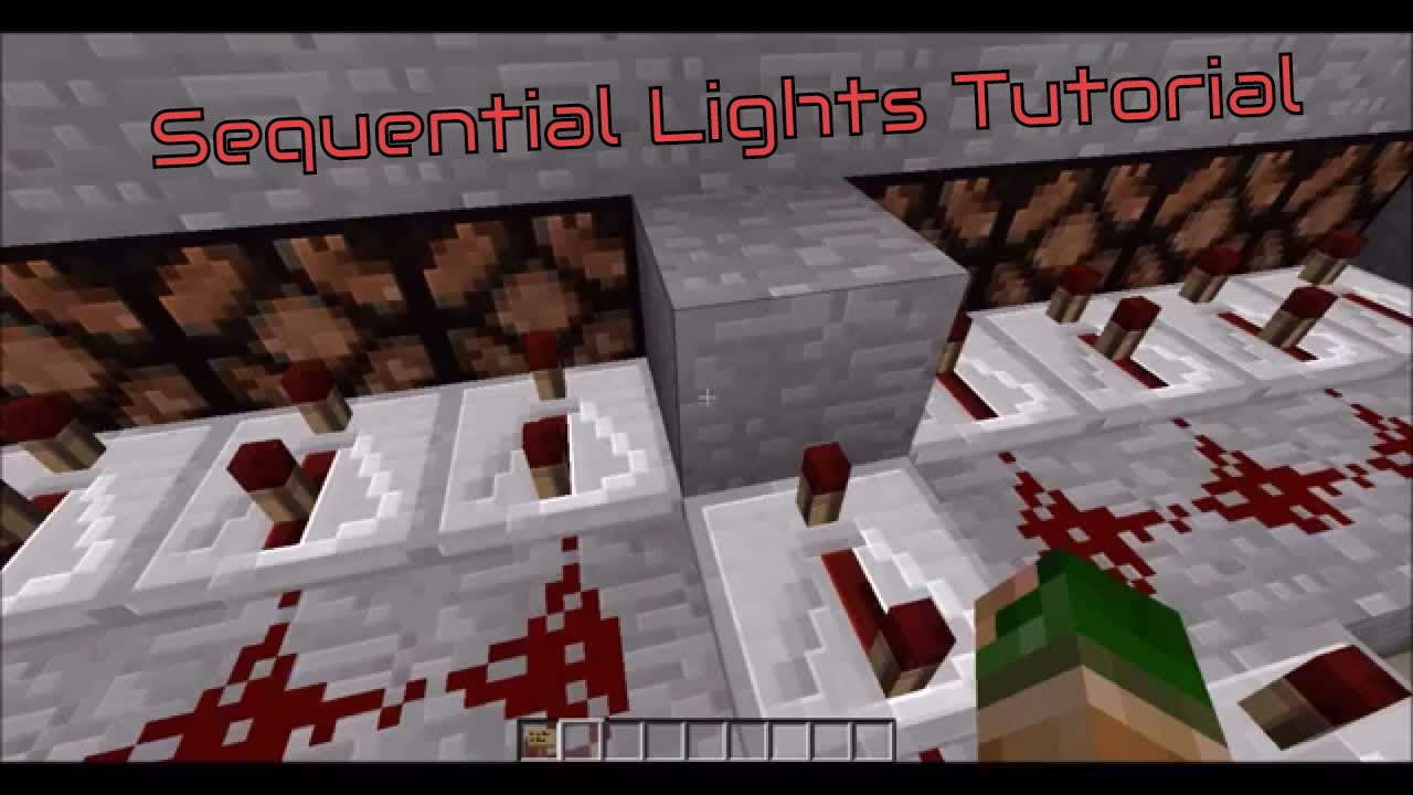 Minecraft - Redstone Tutorial - Sequential Lights - YouTube